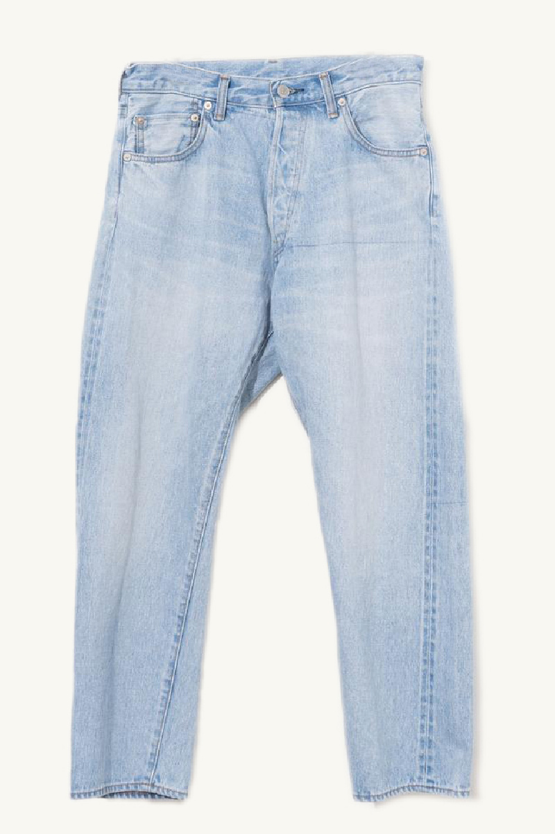 Ordinary Fits Loose Ankle Jeans Bleach Light blue - allanjoseph Ordinary Fits Loose Ankle Jeans Bleach Light blue - allanjoseph