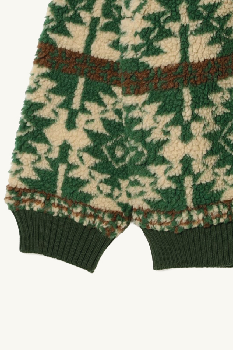 Beams + - Cardigan Jacquard - Vert - allanjoseph