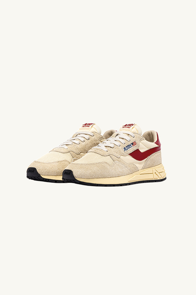 Autry - Reelwind Low - Beige/Rouge - Homme - allanjoseph